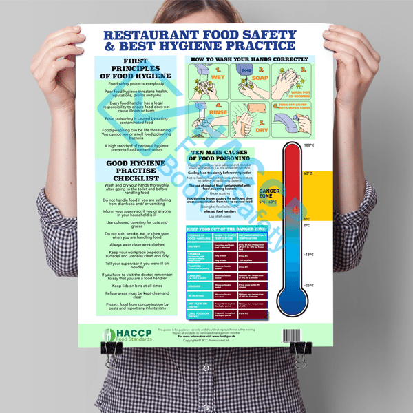 Restaurant Food Standards & Best Hygiene Practice - A3 Poster - HACCP ...